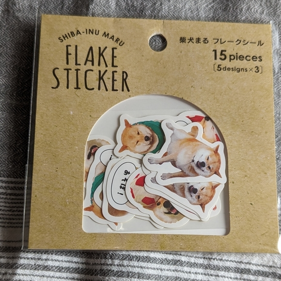 Office | Shiba Inu Flake Sticker Set Of 15 Pieces 5 Designs | Poshmark